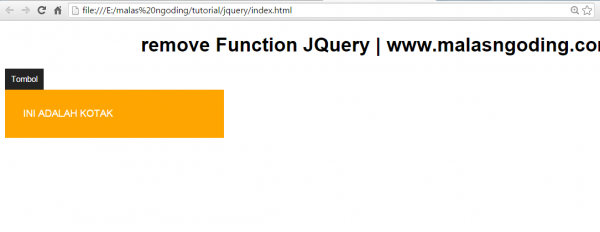 Belajar JQuery Part 10 : Menghapus element dengan jquery