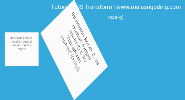 Belajar CSS3 Transform (translate,scale,skew,rotate,matrix)