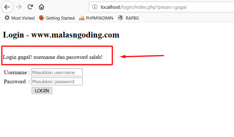 Membuat Login Dengan PHP dan MySQLi Part 2 - Malas Ngoding