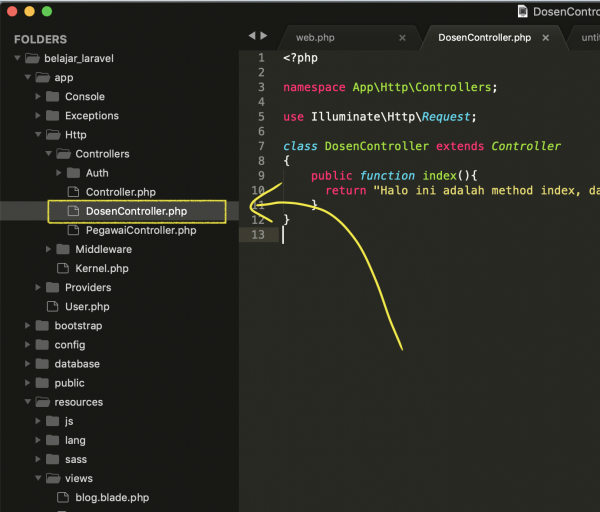 Tutorial Laravel #4 : Passing Data Controller Ke View Laravel - Malas Ngoding