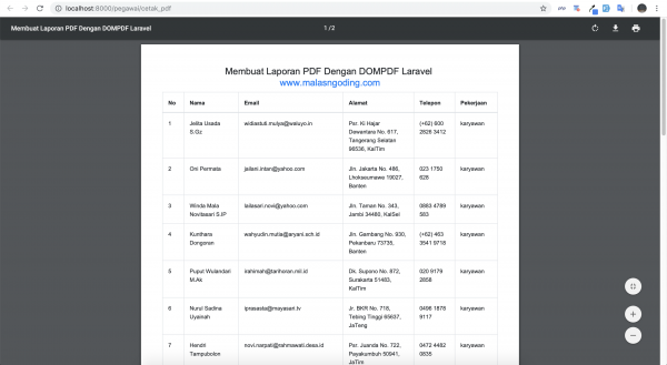 Tutorial Laravel 37 Membuat Laporan Pdf Dengan Dompdf Laravel