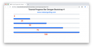Tutorial Bootstrap 4 #30 : Progress Bar Bootstrap 4 - Malas Ngoding