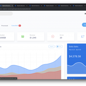 Template Dashboard Bootstrap Premium Atlantis PRO - Malas Ngoding